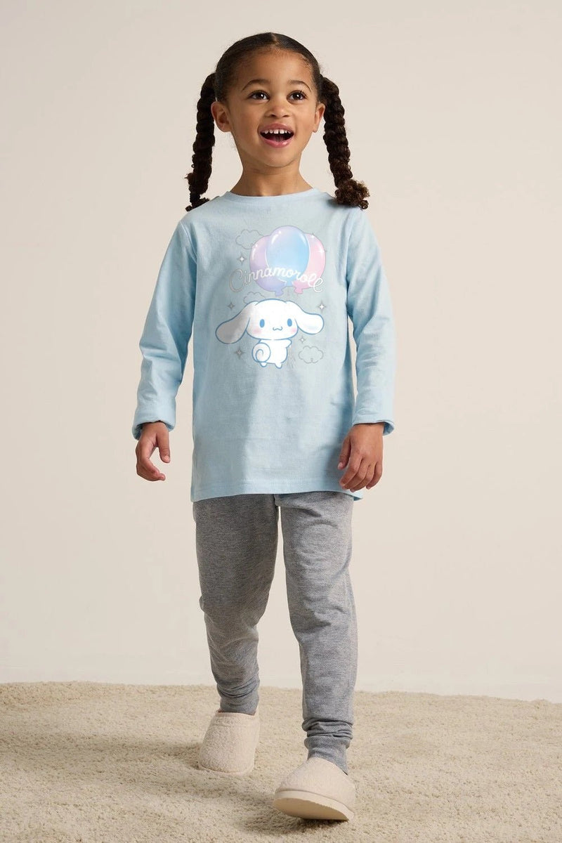 Cinnamoroll girls pyjamas – long sleeve blue pyjama set | Brand Threads