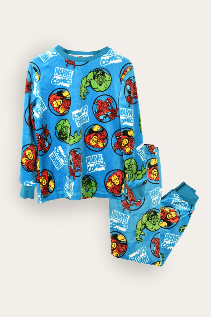 Marvel Blue Boys Pyjamas Full Length – Brand Threads