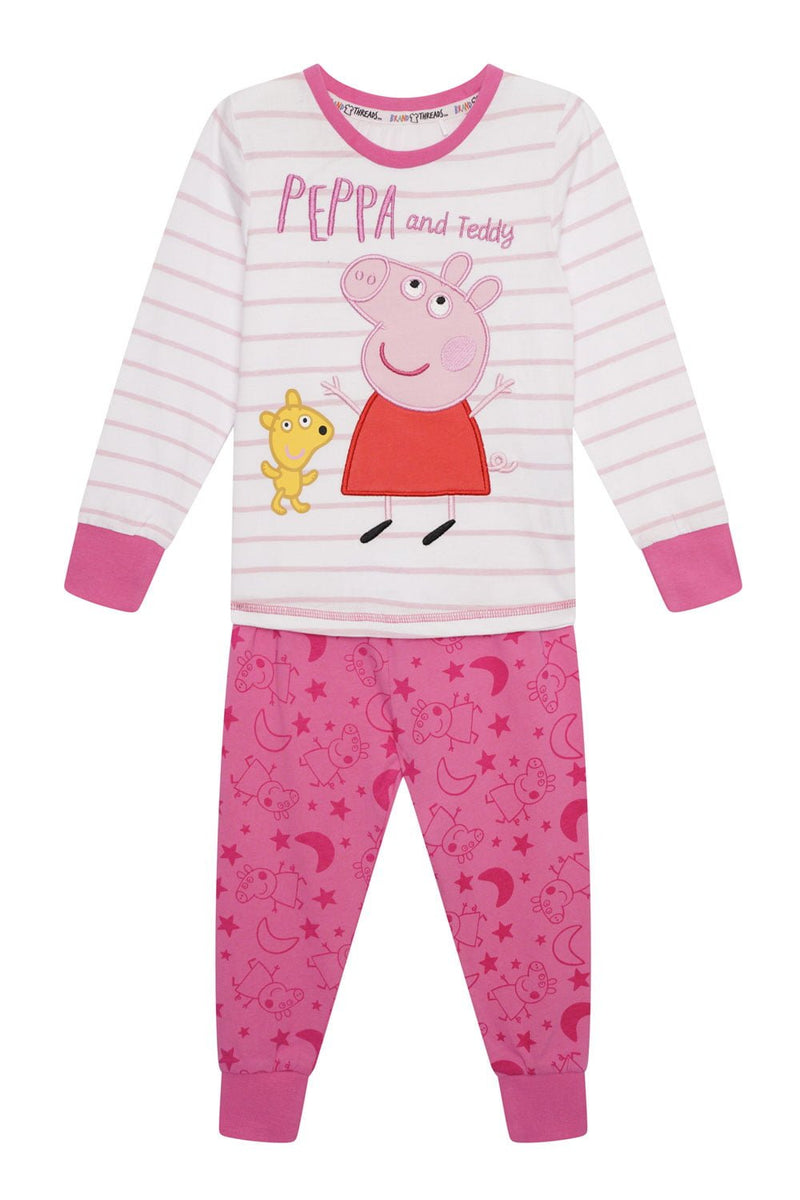 Peppa Pig Official Girls Cotton Pyjamas | Ages 1-4 | Brand Threads